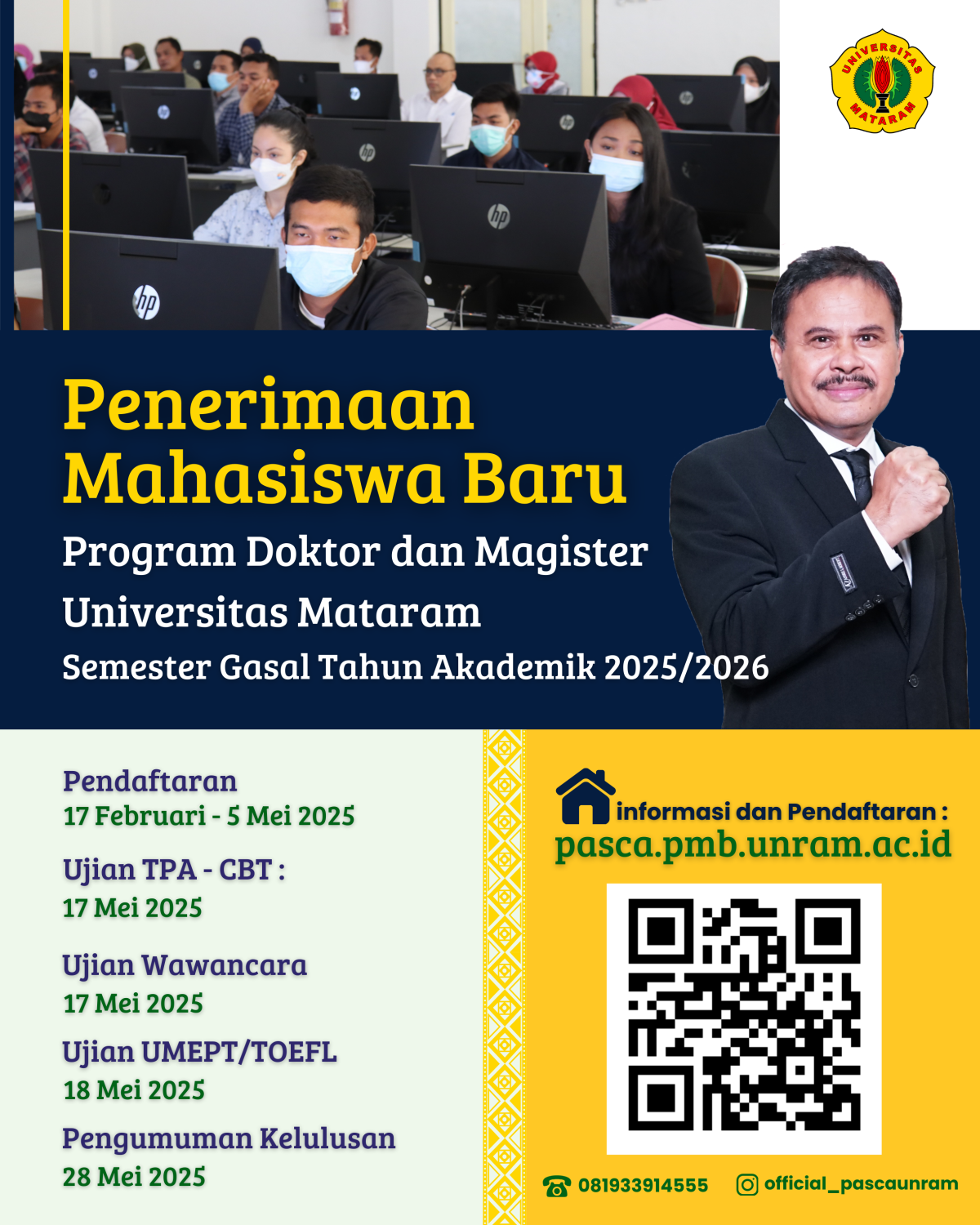 Penerimaan Mahasiswa Baru Program Doktor dan Magister Semester Gasal T.A. 2025/2026 ...